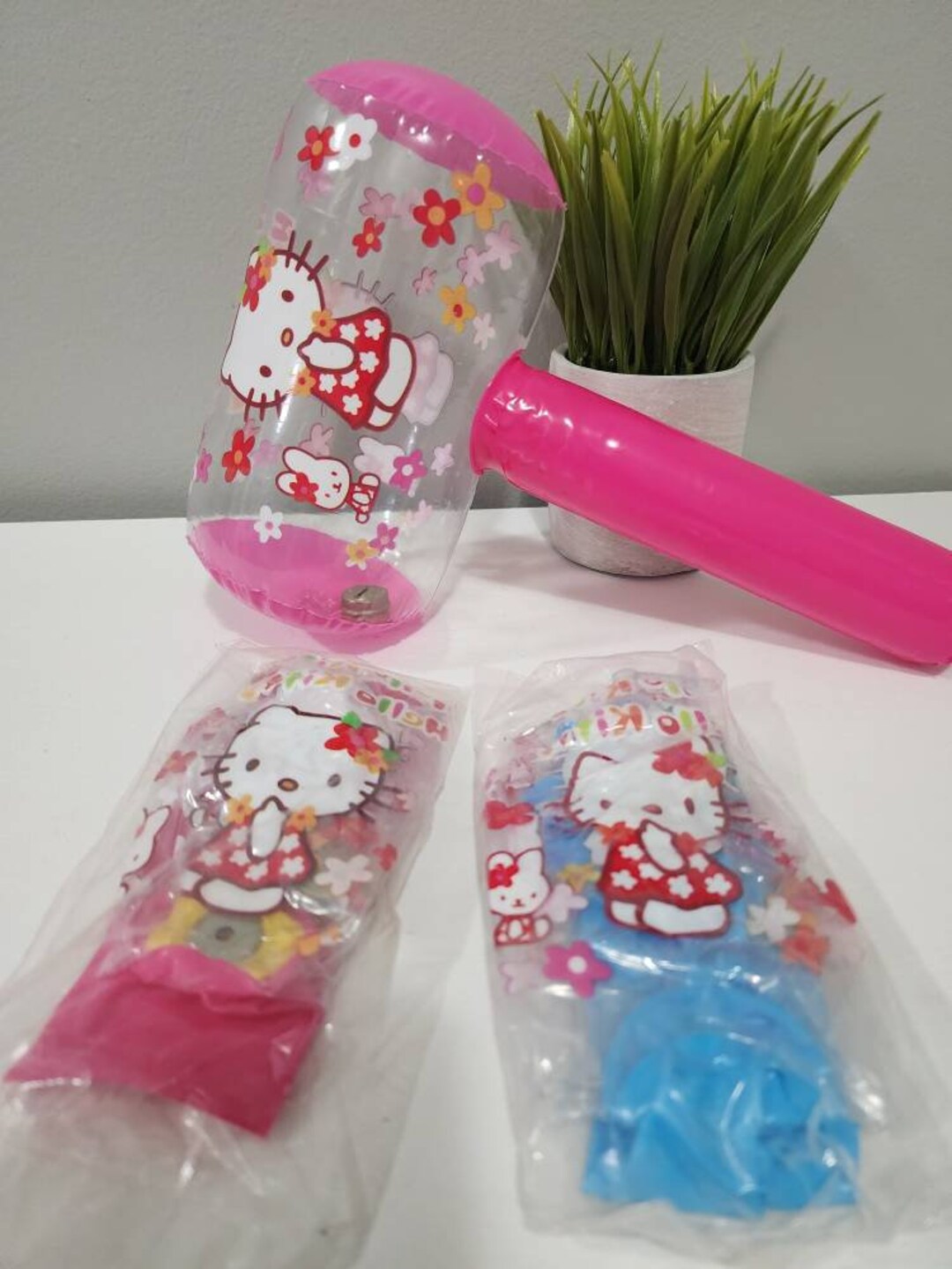 Baby Cartoon Hello Kitty Inflatable Toy Hammer With Bell and Squeaker ...