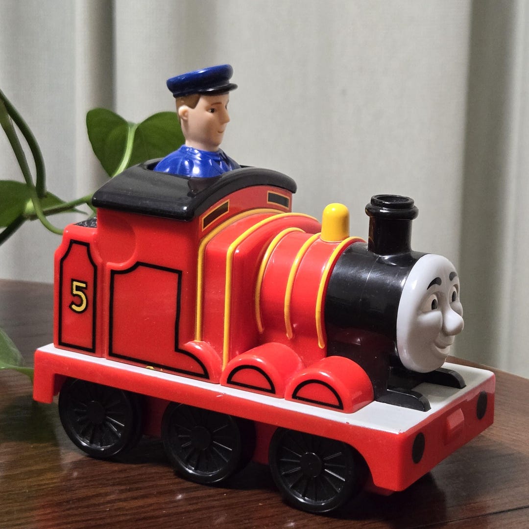 Hit Toy Co Thomas the Tank James Push Down & Go Toy 6" Train Locomotive ...