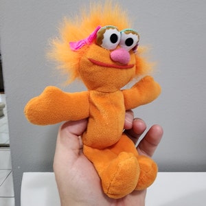 Tyco Sesame Street Beans Zoe Monster Muppet Orange Bean Bag Plush ...