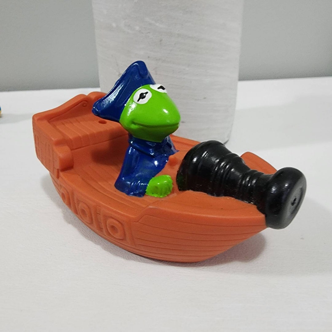 Vintage Kermit the Frog Pirate Captain Toy Bath Toy Boat - Etsy