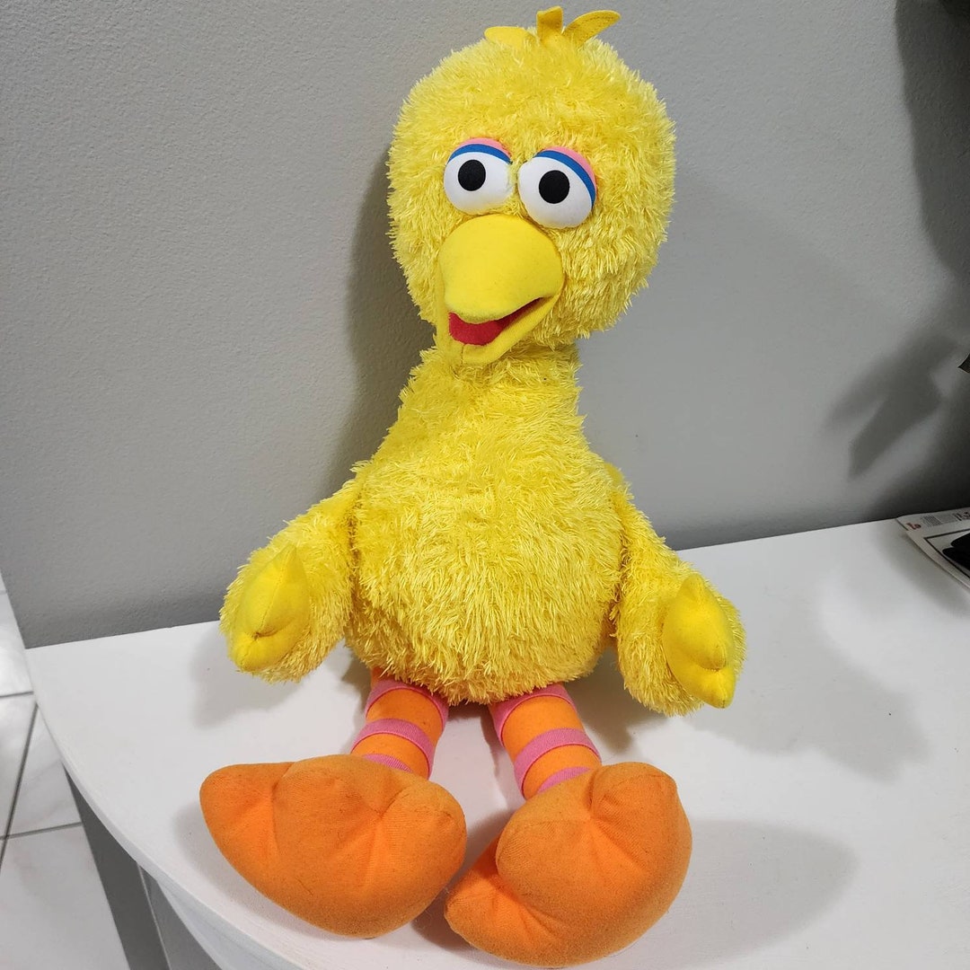 Large GUND Sesame Street Big Bird Yellow Plush Toy Muppets Soft Doll - Etsy