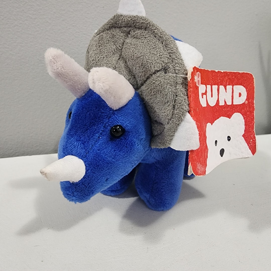 GUND Dinosaur Chatter Charger the Blue Triceratops With Sounds NWT - Etsy
