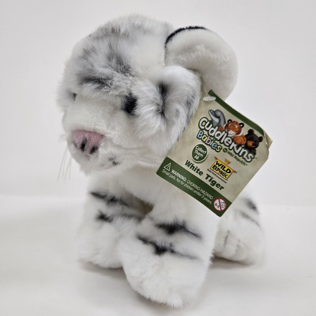 Wild Republic Cuddlekins Babies White Tiger Cub Stuffed Animal Plush ...