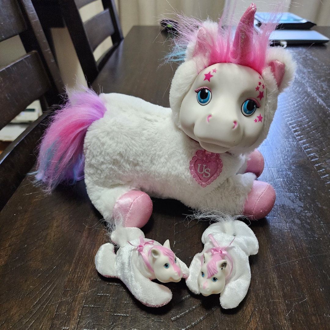 Pony Unicorn Surprise Moonlight Plush Horse Mom With 2 Ponies - Etsy