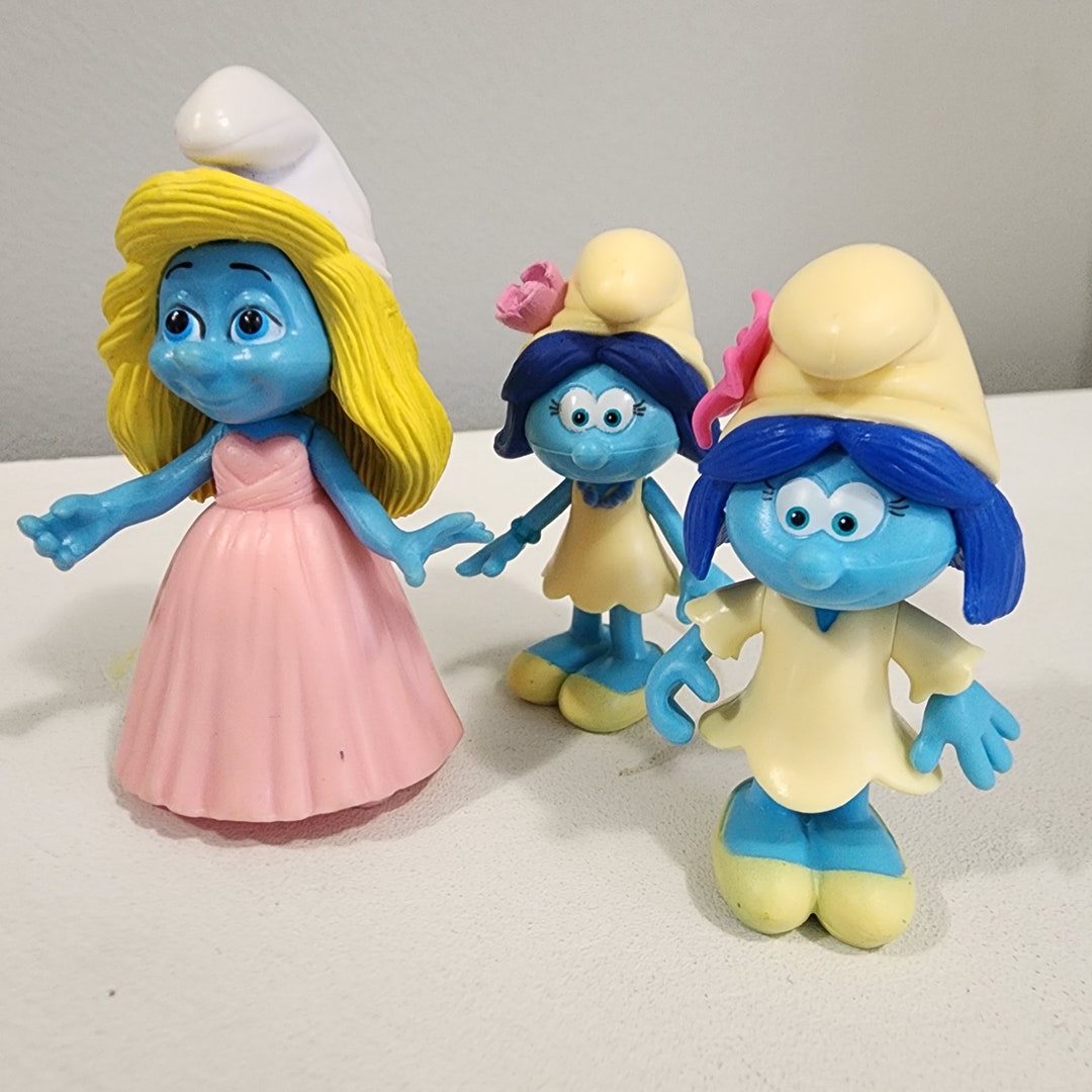 Smurf Movie Smurfette With 2 Girl Smurfs 2 Inch Action Figures - Etsy