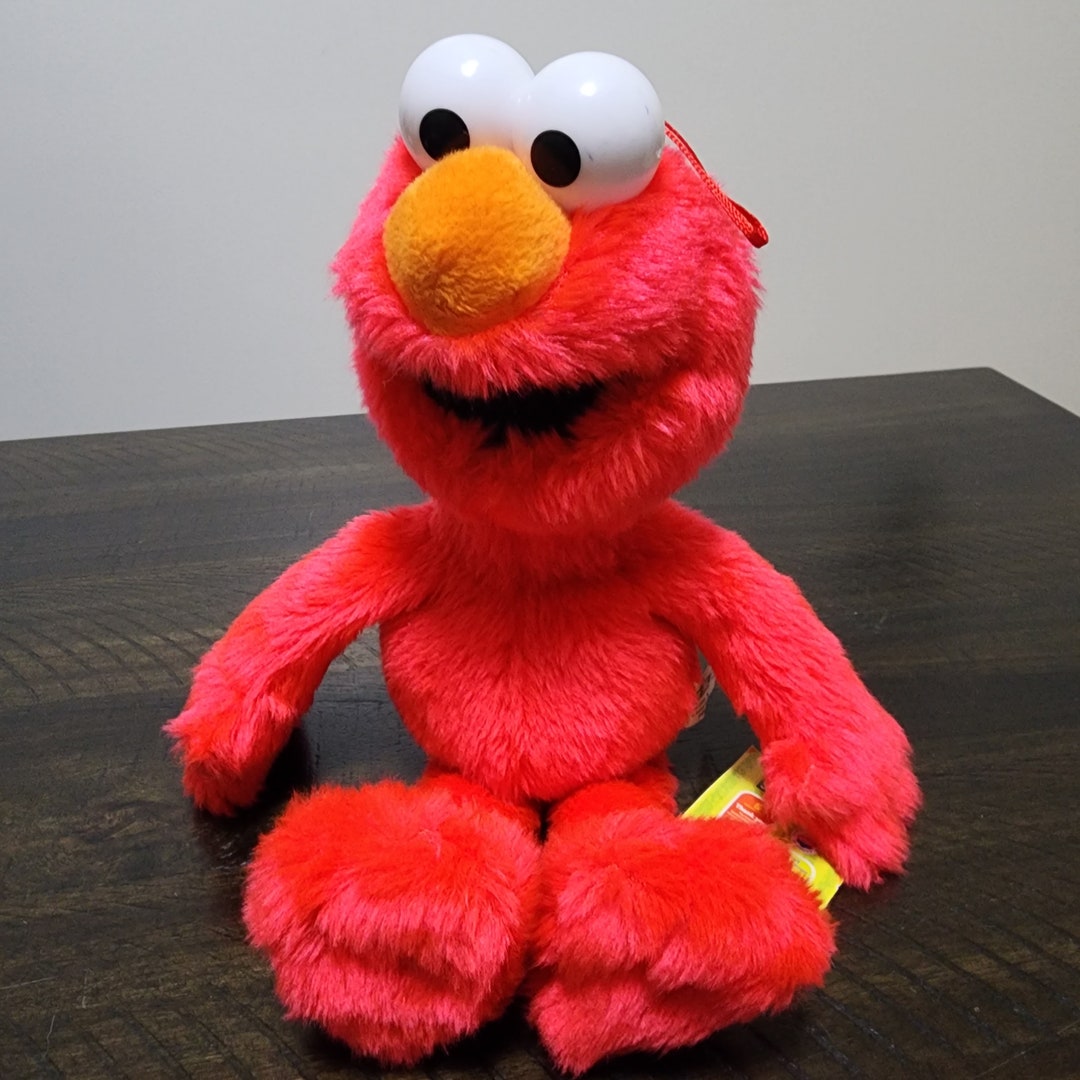 Sesame Street Elmo 12-inch Plush NWT Fuzzy Red Monster Toy - Etsy