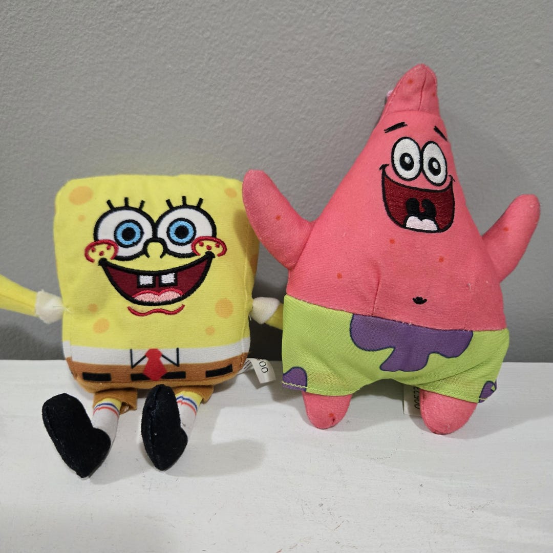Spongebob Squarepants and Patrick Stuffed Plush Toys 6 Inch Nickelodeon ...