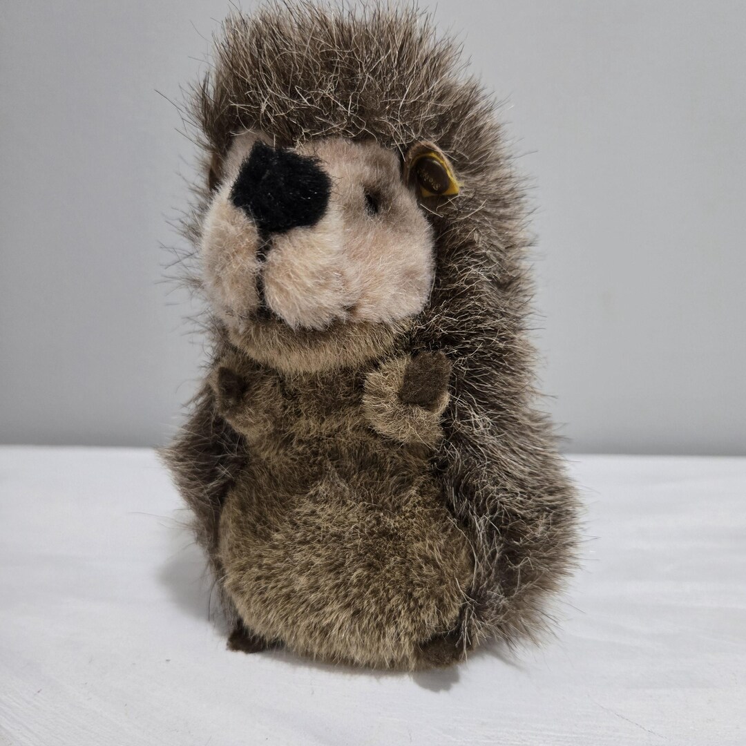 Steiff Hedgehog Porcupine Button Flag Stuffed Animal Made in Germany ...