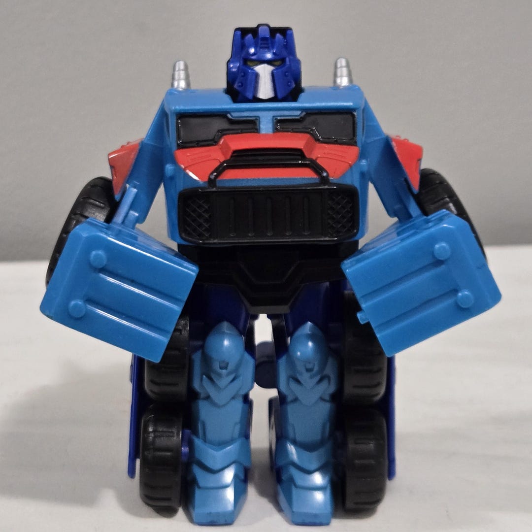 Transformers Rescue Bots Optimus Prime Figure Hasbro Blue Snowplow ...