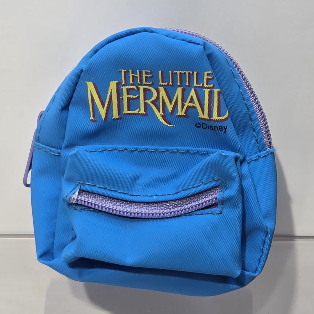 Vintage the Little Mermaid Mini Backpack Coin Purse Keychain Disney ...