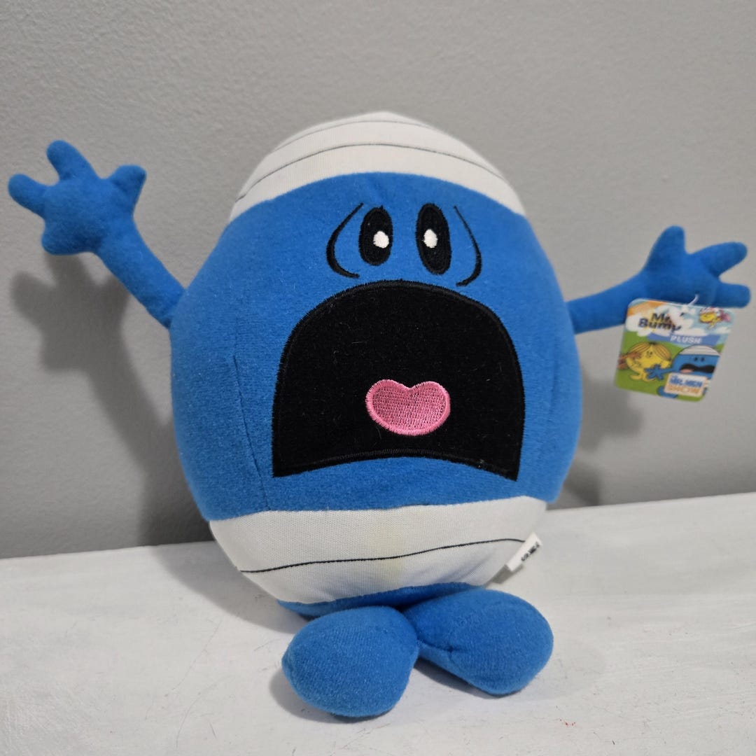 Mr Men Clumsy Mister Bump Blue 10" Plush NWT - Etsy