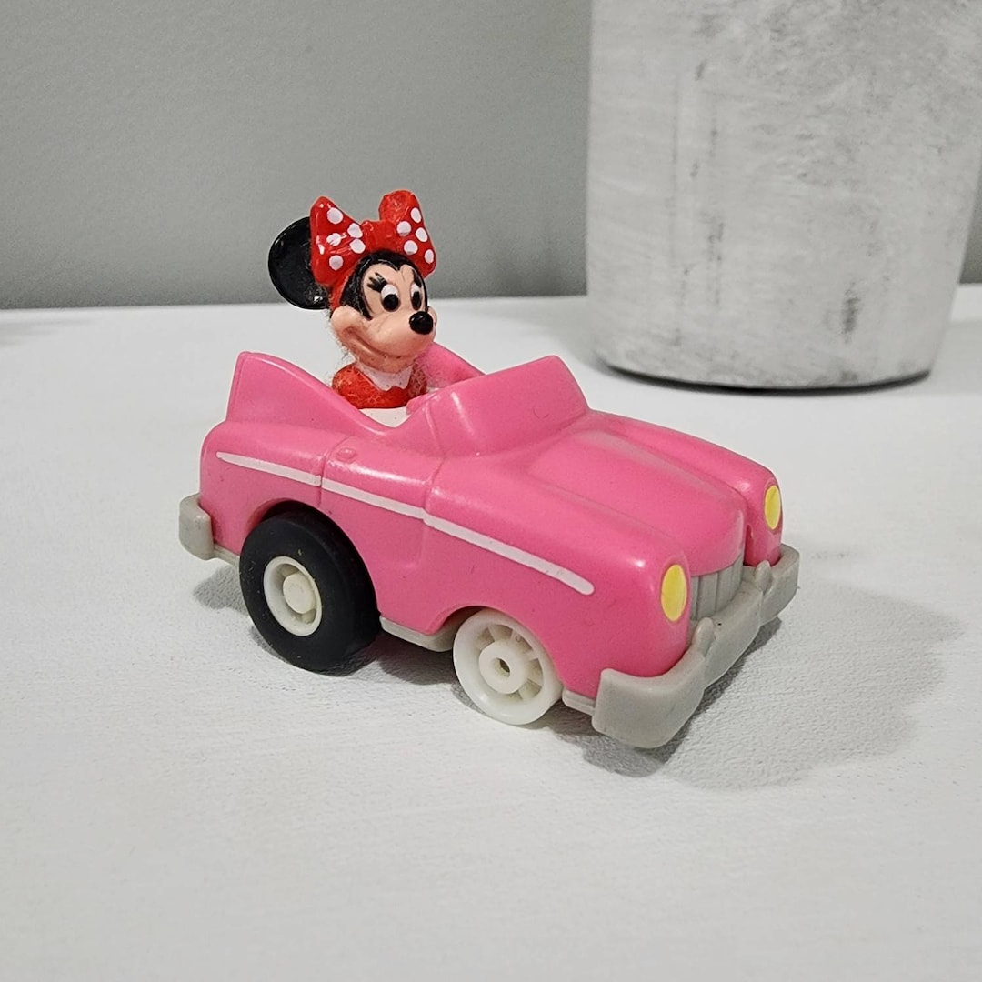 Vintage Minnie Mouse Disney Pull Back Toy Car - Etsy