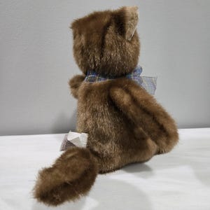 Gund Zoe Blue Brown Eyes Plush Cat Kitten Stuffed Animal Plaid Ribbon 9 ...