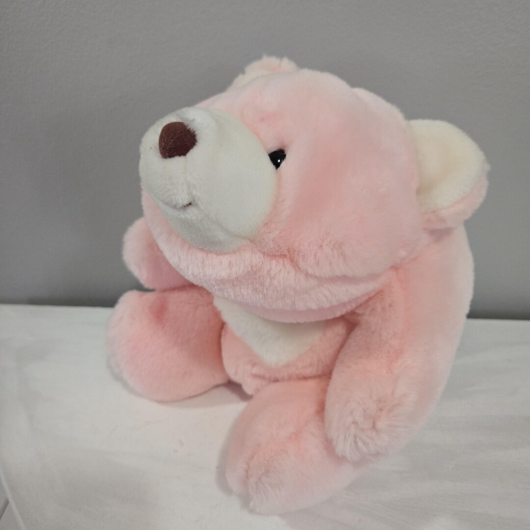 Vintage 1980s Gund Pastel Pink Snuffles Bear Stuffed Animal Toy Plush ...