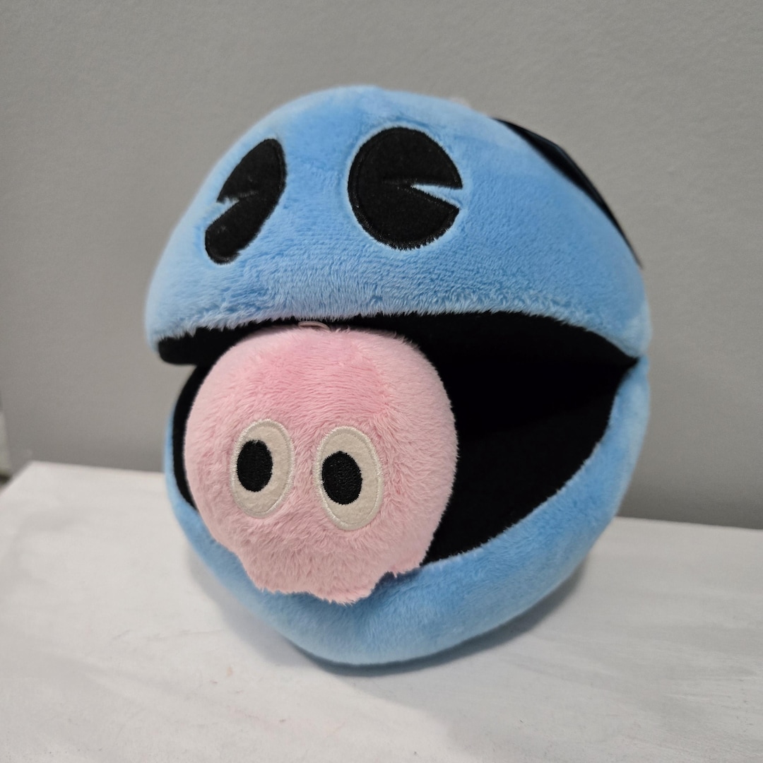 Pac-man Pacman Blue Battle Royale Plush 8" Toy Stuffed Doll 80's Figure ...