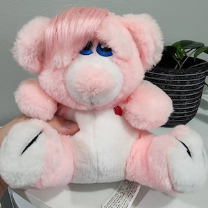 Vintage GANZ Bros Pink Pastel Bear With Heart - Etsy