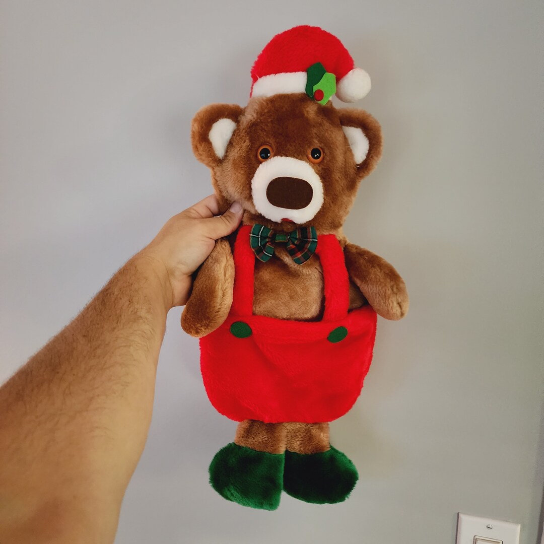 Vintage THEODORE BEAR Christmas Stocking Plush Teddy Sears 1987 Holiday ...