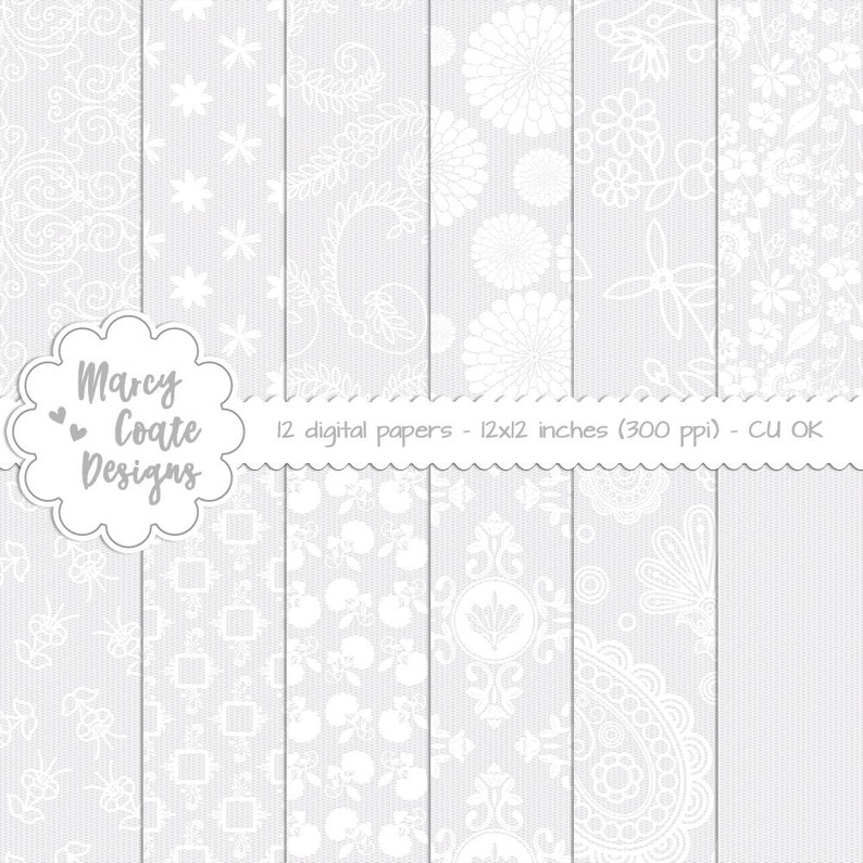Lace Background Set 2 Lace Digital Paper Commercial Use - Etsy