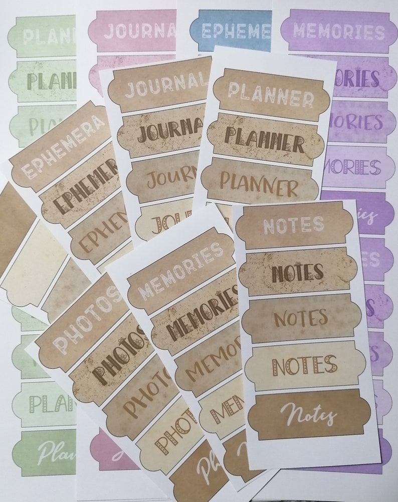 Pink Large Journal Labels or Bookplates printable With - Etsy