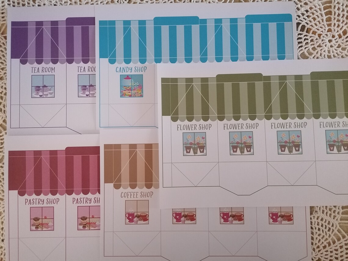 Village Shops Milk Cartons - Printable Paper Craft for Easter, Mother's ...