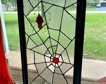 Spider Web Stained Glass - Etsy