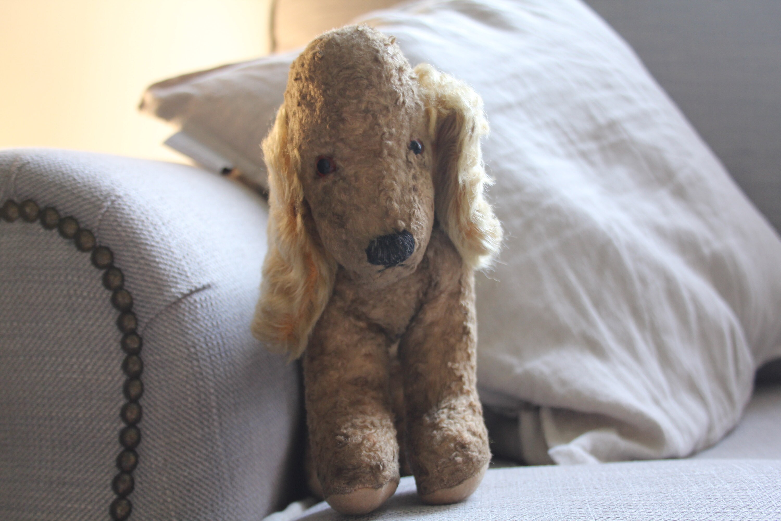 Lovely Vintage Chad Valley Straw Filled Dog - Etsy UK