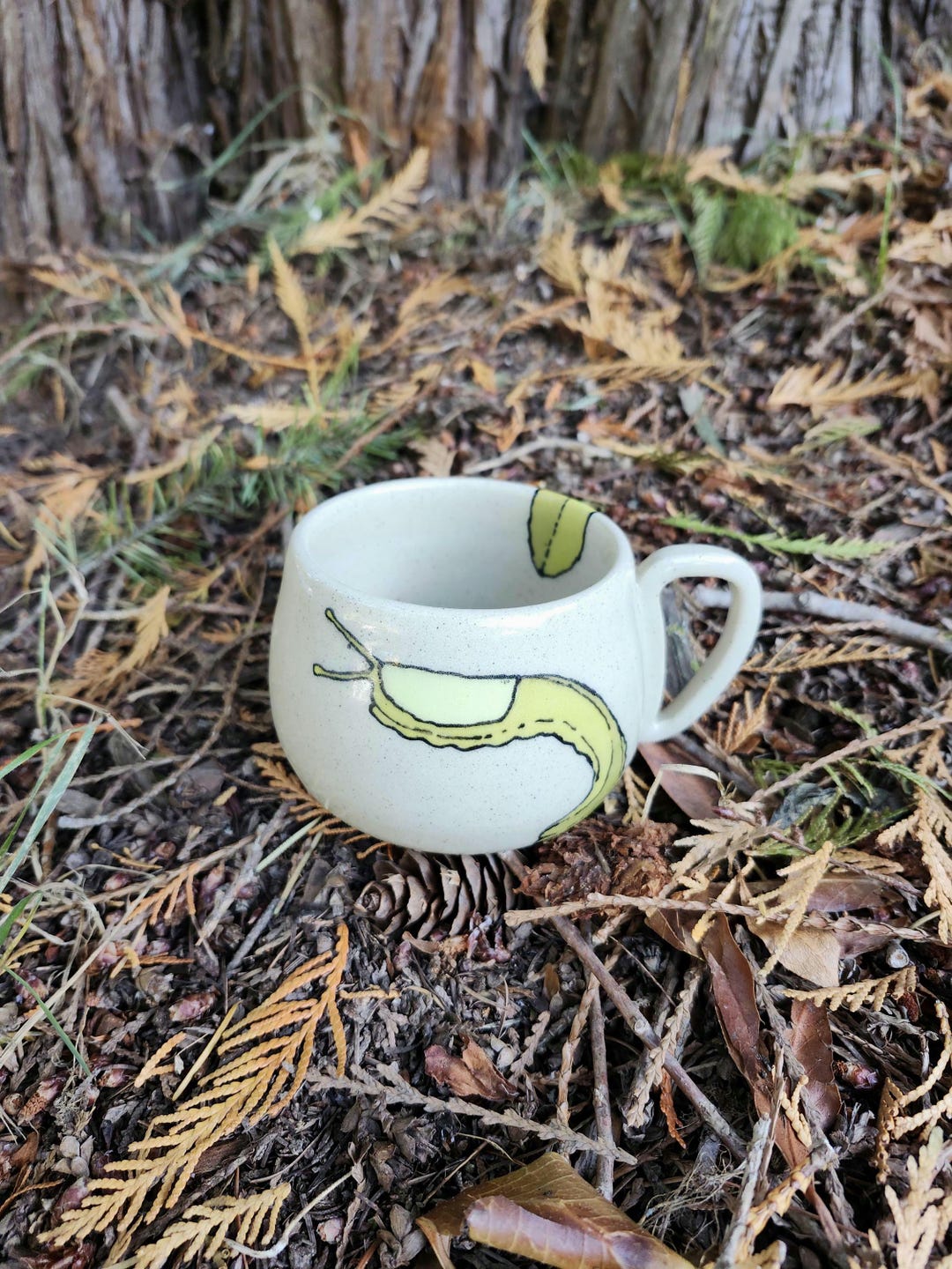 Hand Painted Ceramic Slug Mug - Etsy