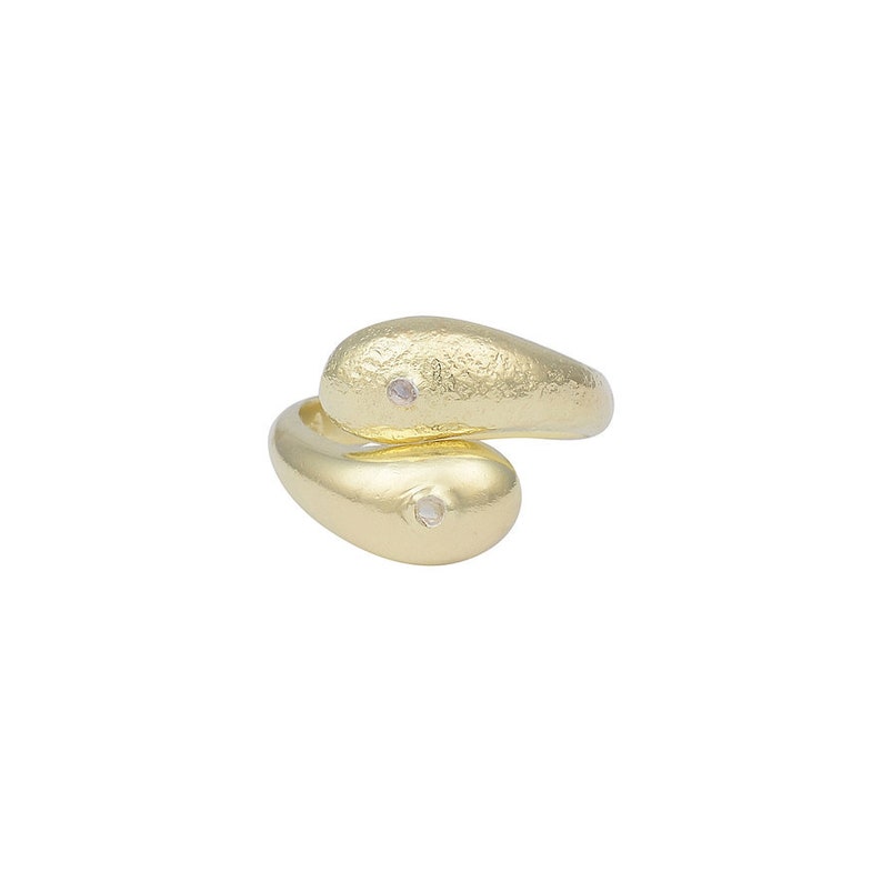 Ying Yang 14K Vermeil Statement Moonstone Ring Gold Moonstone Jewelry ...