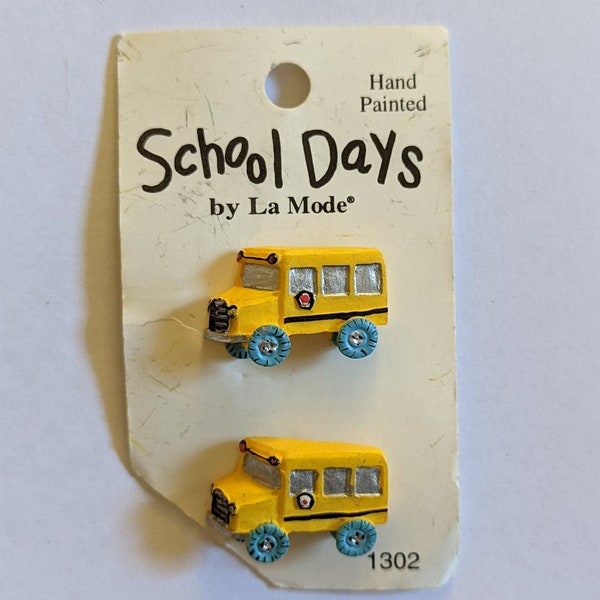 School Bus Buttons - Etsy