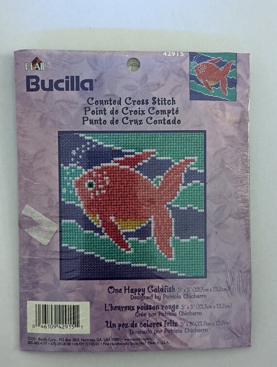Bucilla Fish Cross Stitch Kit - Etsy
