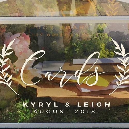 Custom Card Box Vinyl Decal Sticker for Wedding Cards and - Etsy