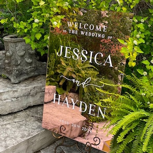 Custom Welcome to Our Wedding Mirror Entry Sign, Ceremony Entrance Sign ...