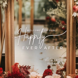 Welcome to Our Happily Ever After Wedding Custom Vinyl Decal Sticker ...