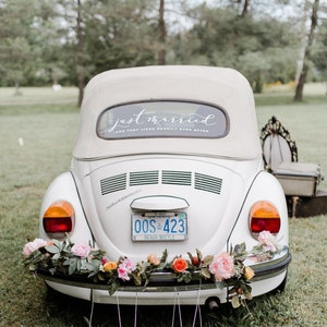 Custom Just Married Sticker Vinyl Decal for Wedding Car Decoration ...