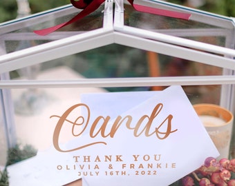 Custom Card Box Vinyl Decal Sticker for Wedding Cards Sign | Etsy