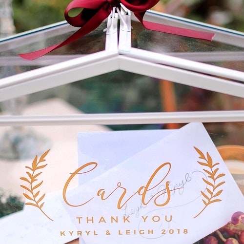 Custom Card Box Vinyl Decal Sticker for Wedding Cards and - Etsy