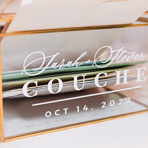 Custom Card Box Vinyl Decal Sticker for Wedding Cards Sign - Etsy