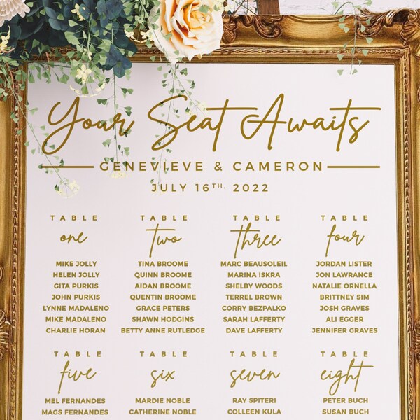Gala Seating Chart - Etsy