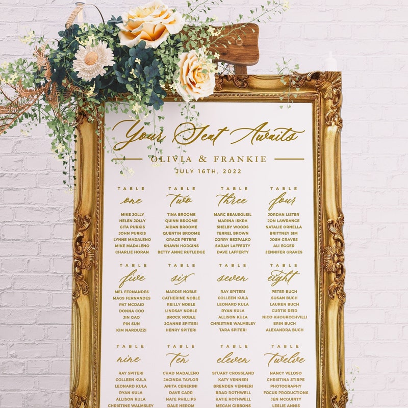 Seating Chart Decals - Etsy