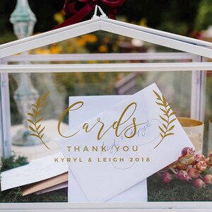 Custom Card Box Vinyl Decal Sticker for Wedding Cards and | Etsy