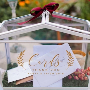 Custom Card Box Vinyl Decal Sticker for Wedding Cards and | Etsy