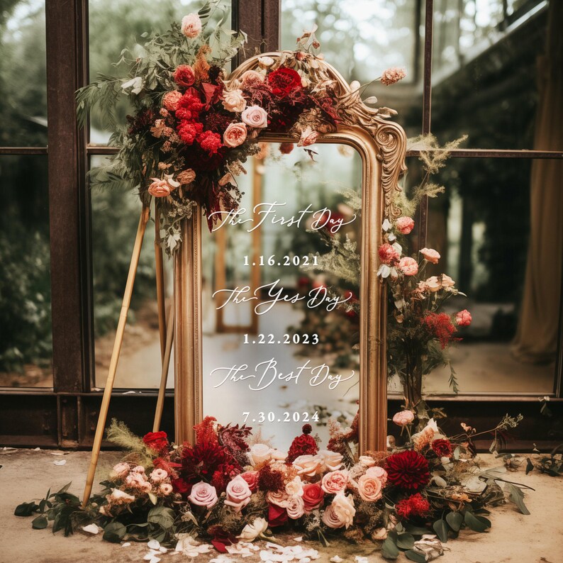 First Day Yes Day Best Day Welcome to Our Wedding Decor Entry Sign ...