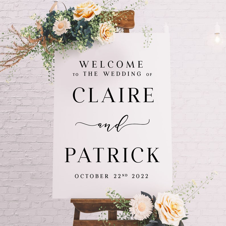 Welcome to Our Wedding Entry Sign Custom Vinyl Decal Sticker - Etsy