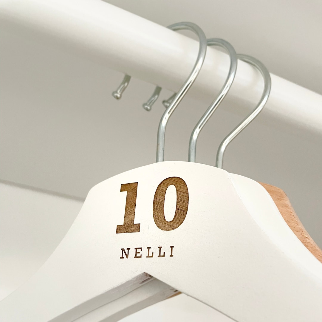 Custom Laser Engraved Wooden Jersey Hanger for Sports Teams, Cheer Team ...