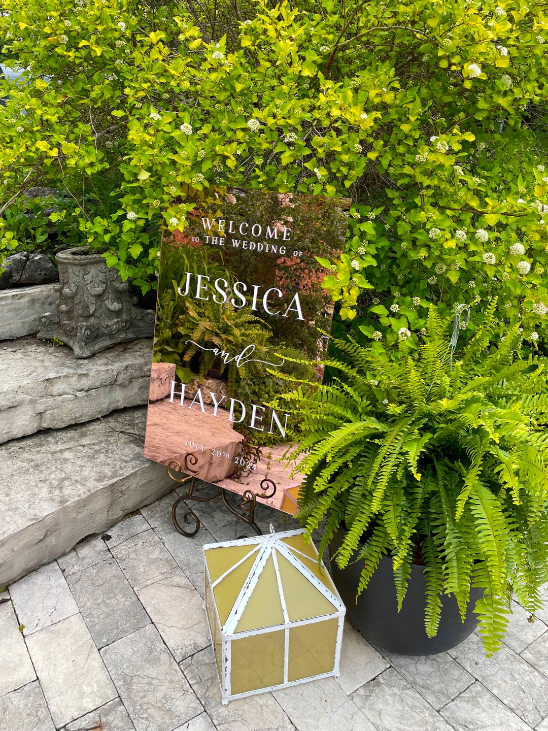 Custom Welcome to Our Wedding Mirror Entry Sign Ceremony - Etsy