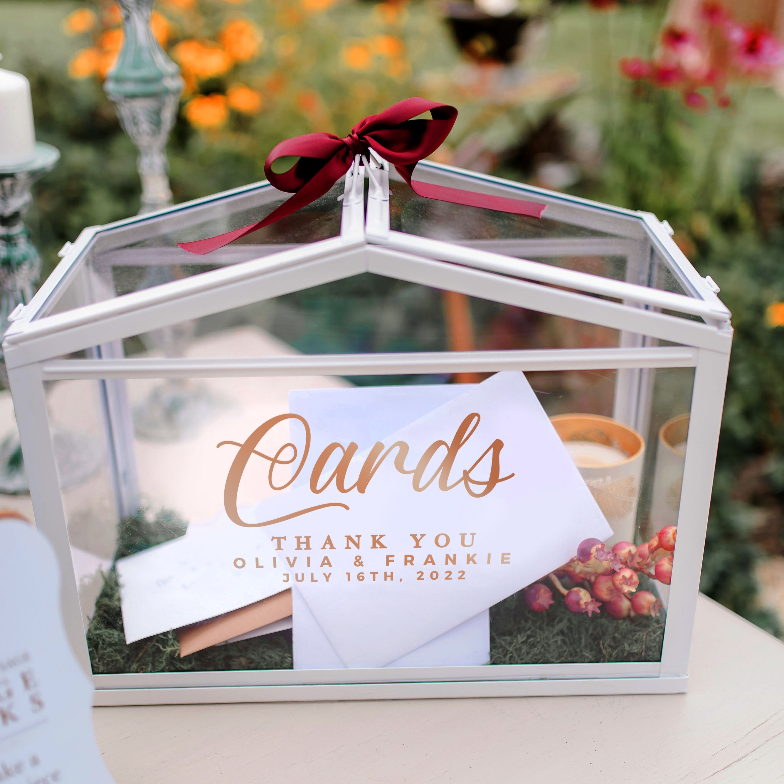 Custom Card Box Vinyl Decal Sticker for Wedding Cards and - Etsy