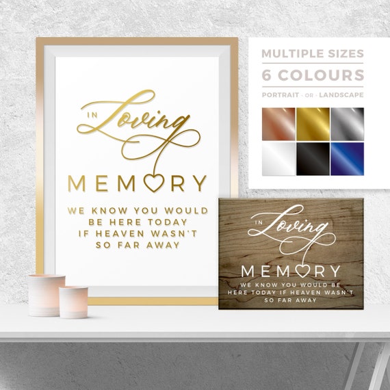 In Loving Memory Vinyl Decal Sticker for DIY Memorial Sign - Etsy