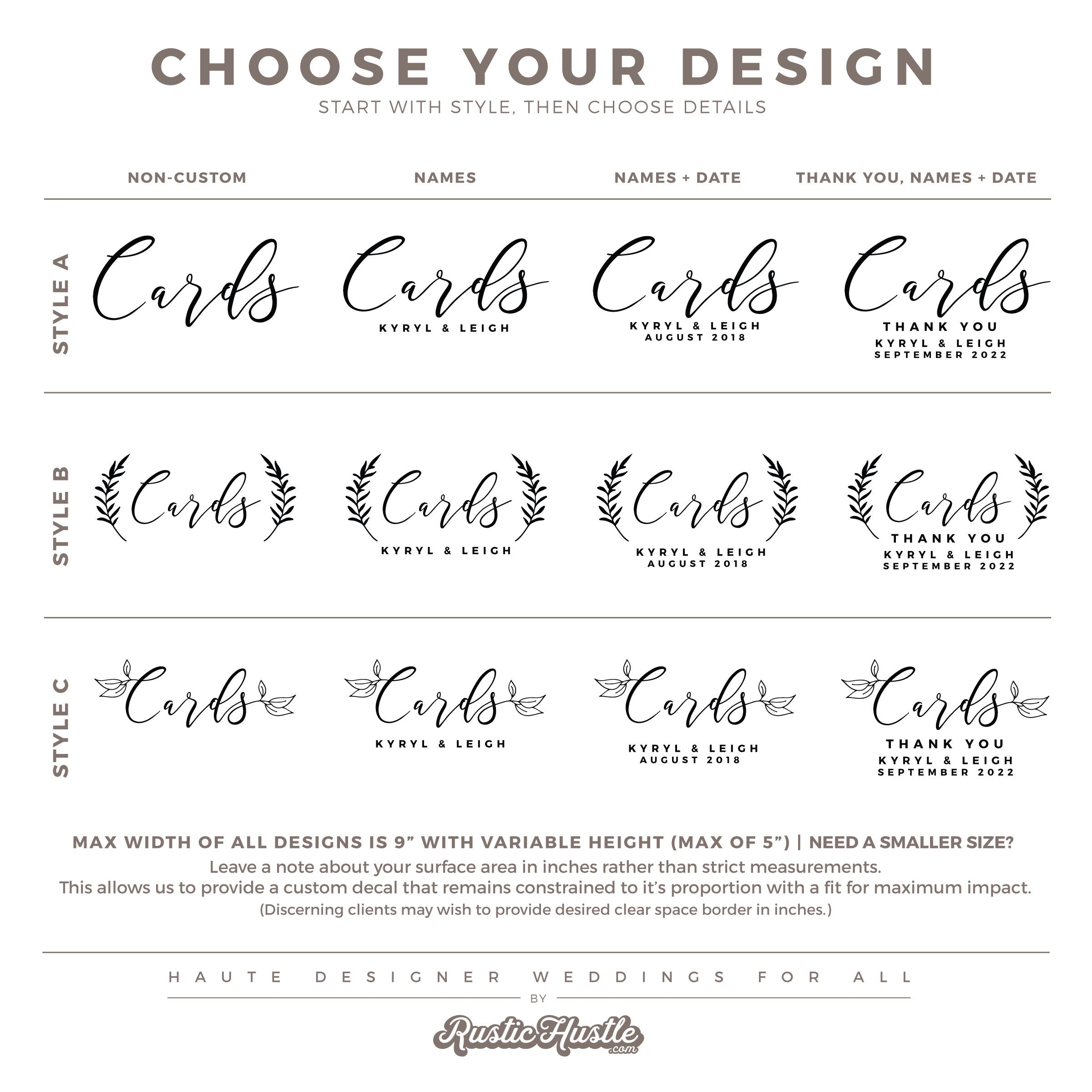 Custom Card Box Vinyl Decal Sticker for Wedding Cards and - Etsy Canada