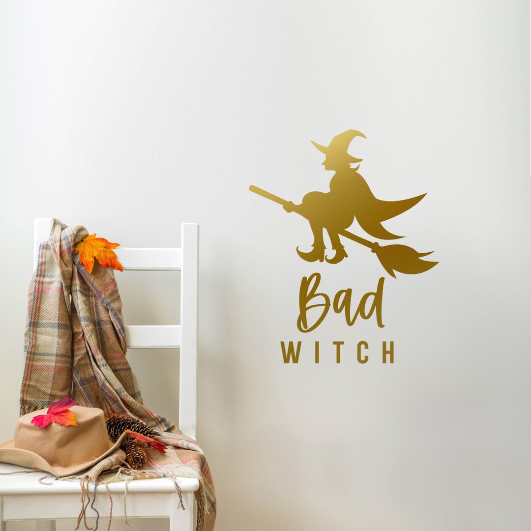 Halloween Vinyl Decal Sticker Decor - Removable Party Wall Decor, Witch ...