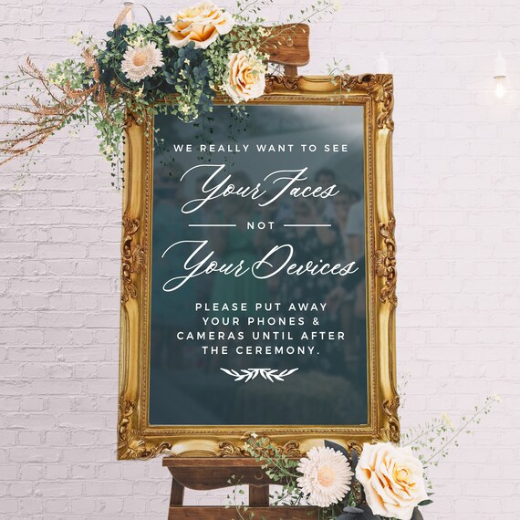 Unplugged Ceremony Vinyl Decal Sticker DIY Wedding Decor | Etsy